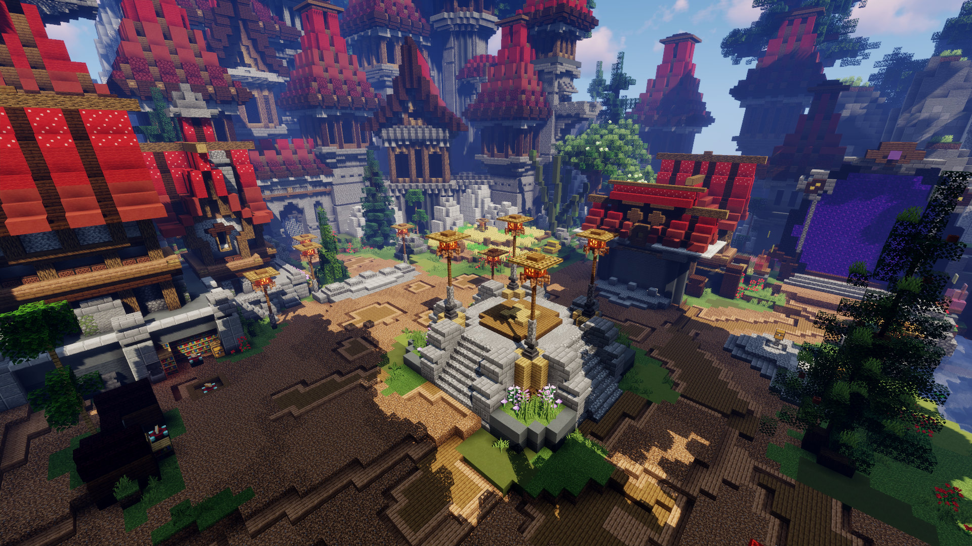 Factions/Survival Spawn - Red Medieval - 200x200 | Chunkfactory